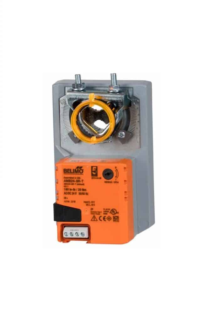 Belimo AMB24-SR-T Damper Actuator, 180 in-lb, Fail-in-place, 24V, Modulating, terminals ...