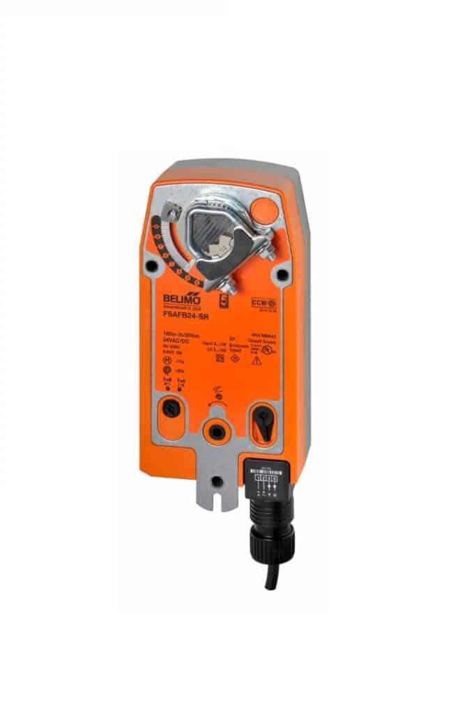 Belimo FSAFB24-SR Fire & Smoke Actuator, 180 in-lb, SR, 24V, Modulating ...